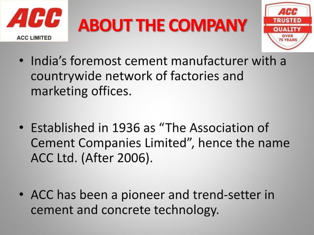 Acc Annual Report Analysis 2015 | PPT