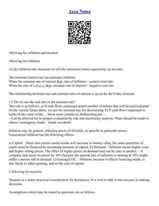 Acca Notes | PDF