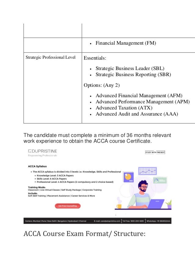 ACCA Qualification Structure and Requirements | PDF