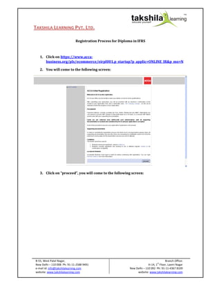 ACCA Registration Process for Diploma in IFRS | PDF