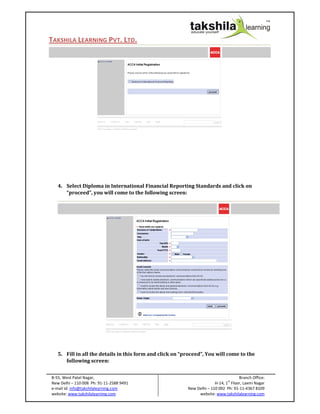 ACCA Registration Process for Diploma in IFRS | PDF