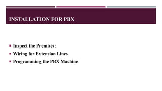 EPABX SYSTEM | PPTX