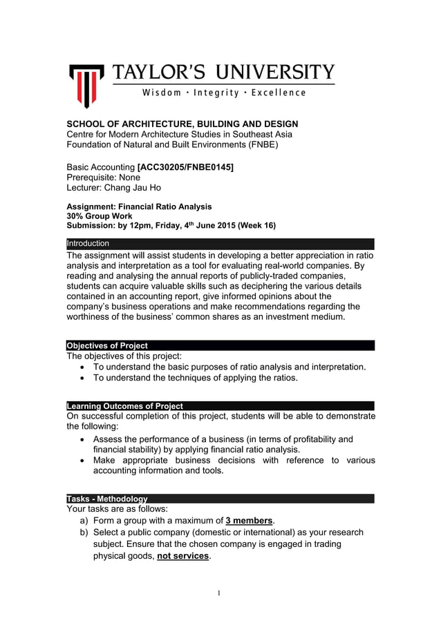 ACC ASSIGNMENT BRIEF | PDF