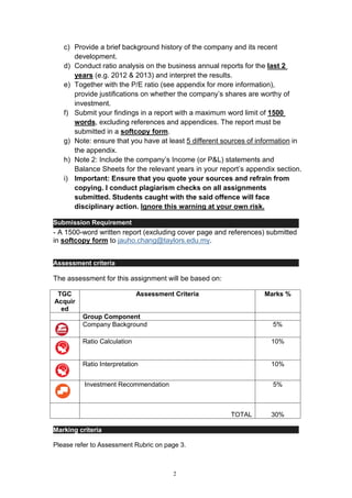 ACC ASSIGNMENT BRIEF | PDF