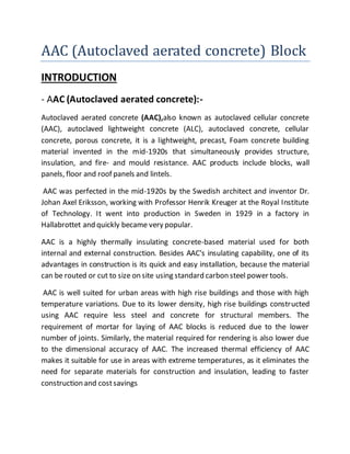 Acc block Synopsis | DOCX