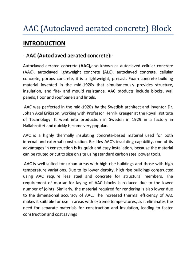 Acc block Synopsis | DOCX