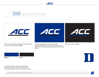 ACC (Atlantic Coast Conference) Brand Standards Manual | PDF
