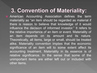 Accounting concepts & conventions. | PPT