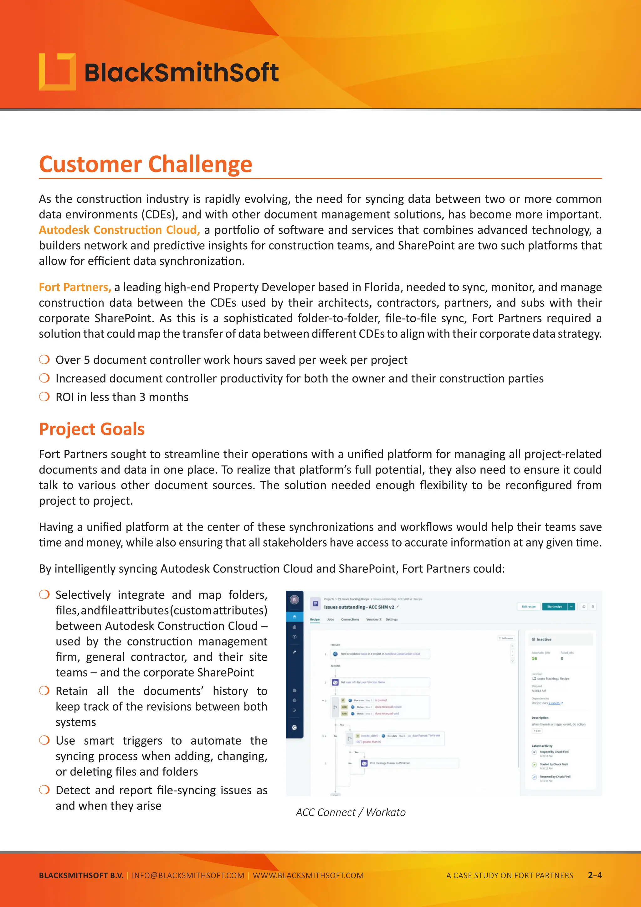 ACC Connect (Workato) - A Case Study on Fort Partners | PDF