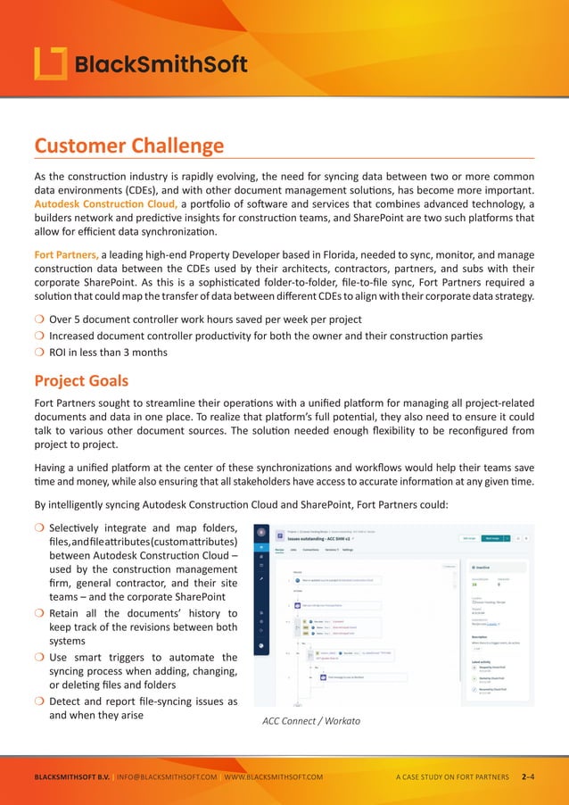 ACC Connect (Workato) - A Case Study on Fort Partners | PDF