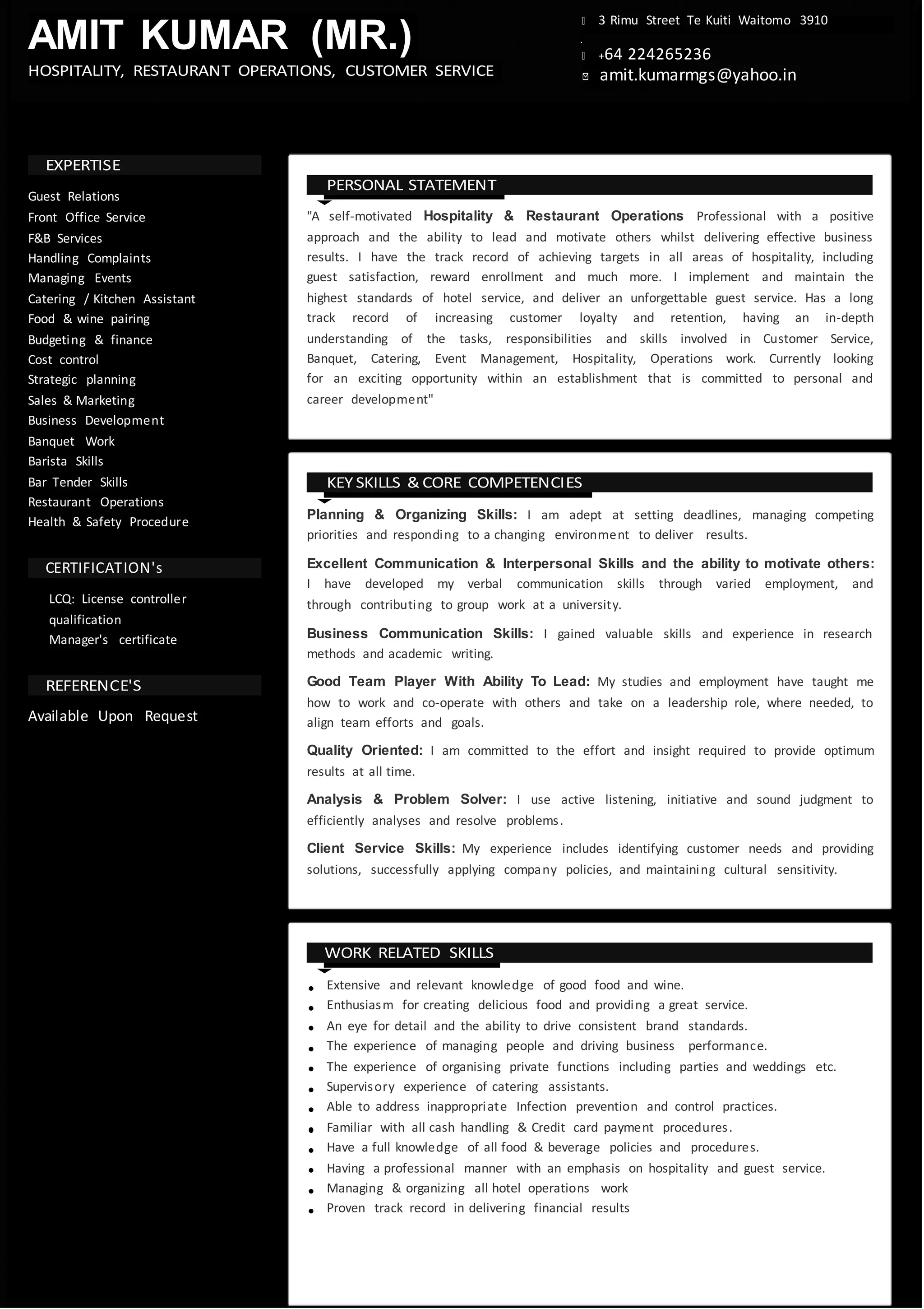 Amit Kumar CV March | PDF