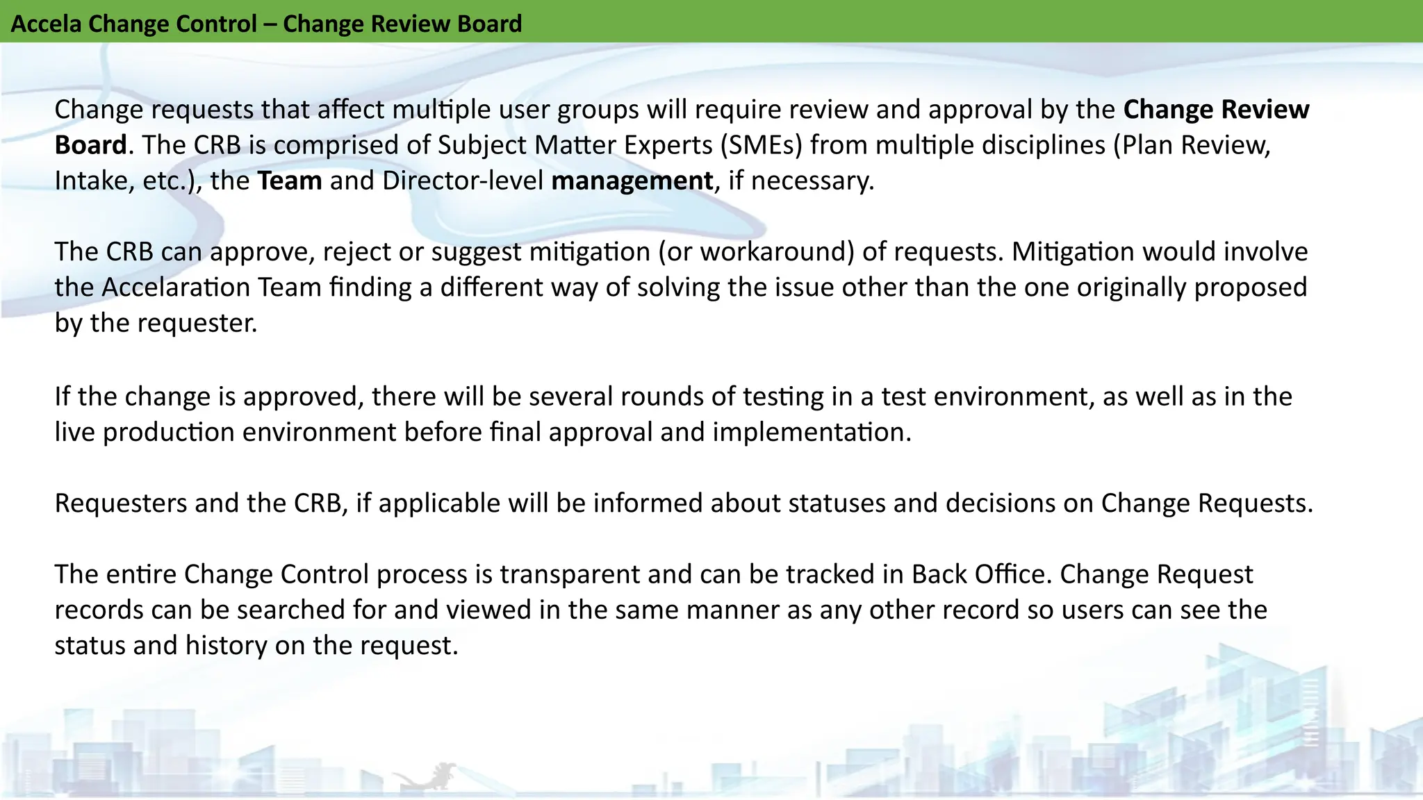 Accela-Change Control Process Training Presentation | PPT