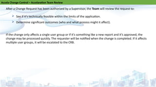 Accela-Change Control Process Training Presentation | PPT