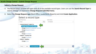 Accela-Change Control Process Training Presentation | PPT