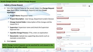 Accela-Change Control Process Training Presentation | PPT