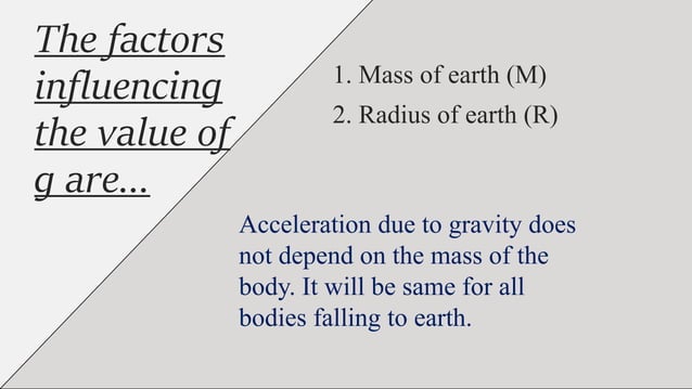 Acceleration Due To Gravity Pptxysysysysyyehehheggegegeeggeh Ppt