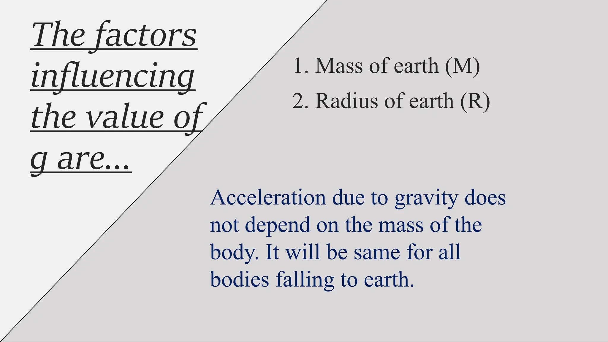 acceleration due to gravity.pptx is the ppt that I have prepared to ...
