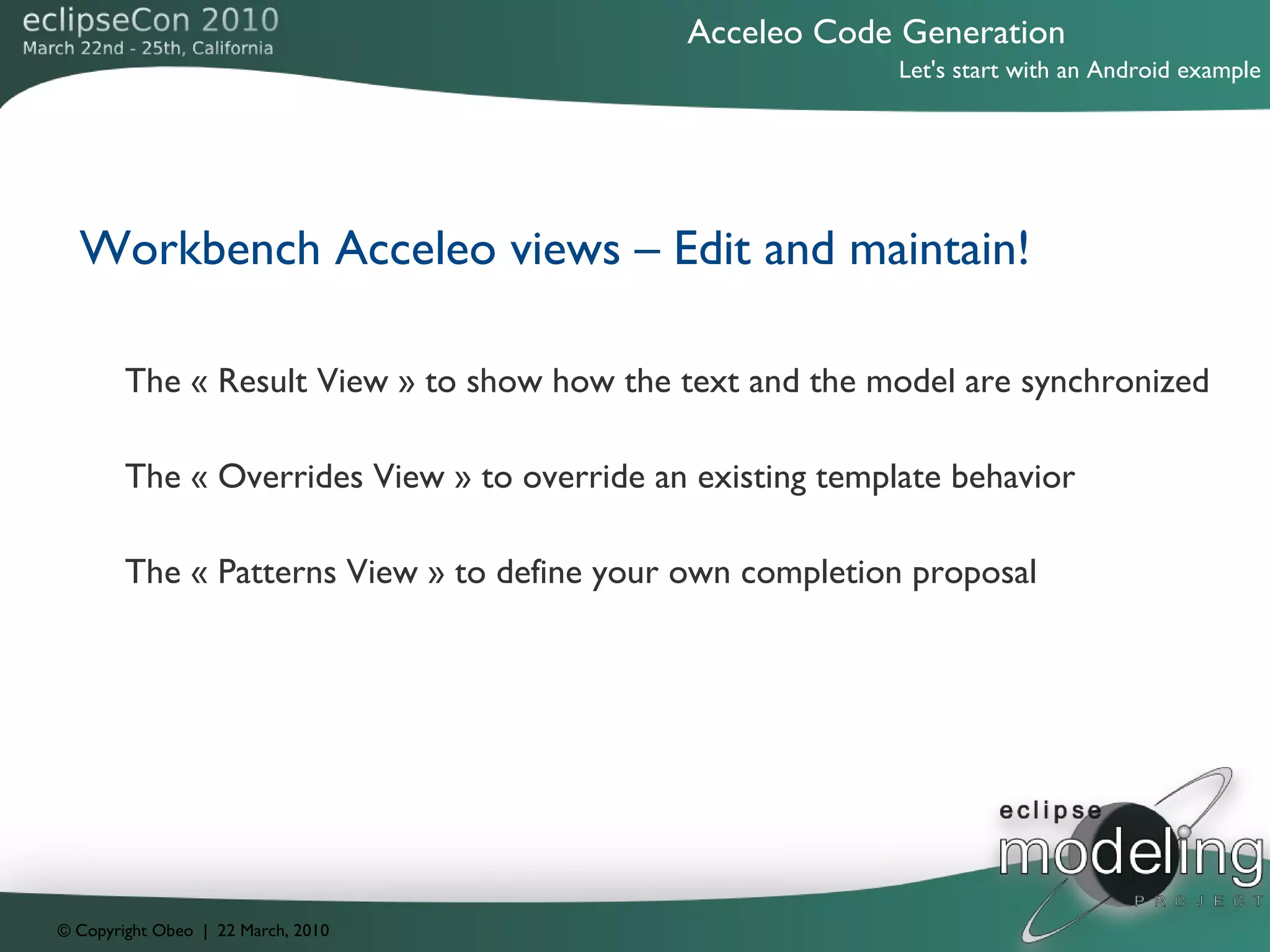 Acceleo - Let's start with an Android example | PDF