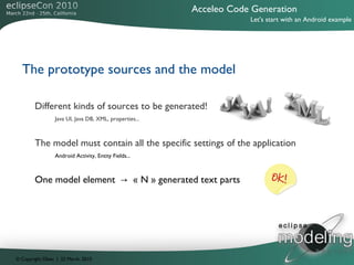 Acceleo - Let's start with an Android example | PDF
