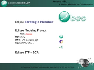 Acceleo Day - Acceleo Mtl Code Generation | ODP