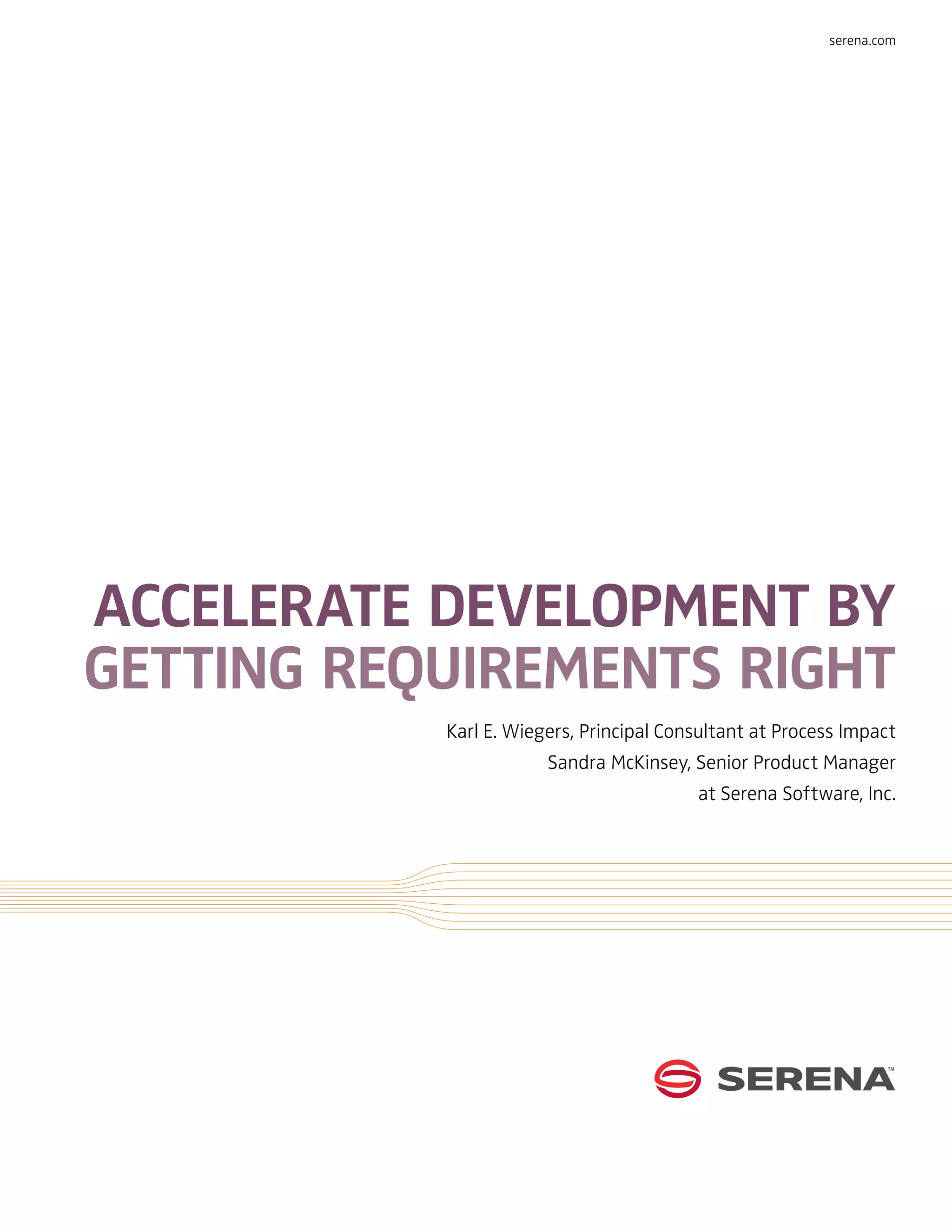 Accelerate Development by getting Requirements Right | PDF