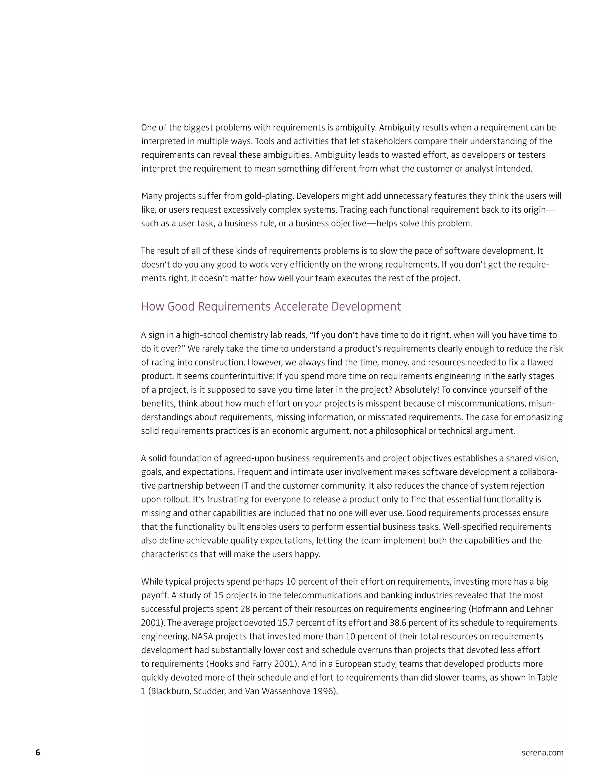 Accelerate Development by getting Requirements Right | PDF