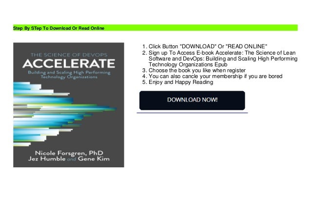 E-book Accelerate: The Science of Lean Software and DevOps: Building and