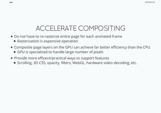 Accelerated compositing in WebKit: Now and in the future (DEVIEW 2015) | PPT