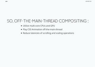 Accelerated compositing in WebKit: Now and in the future (DEVIEW 2015) | PPT