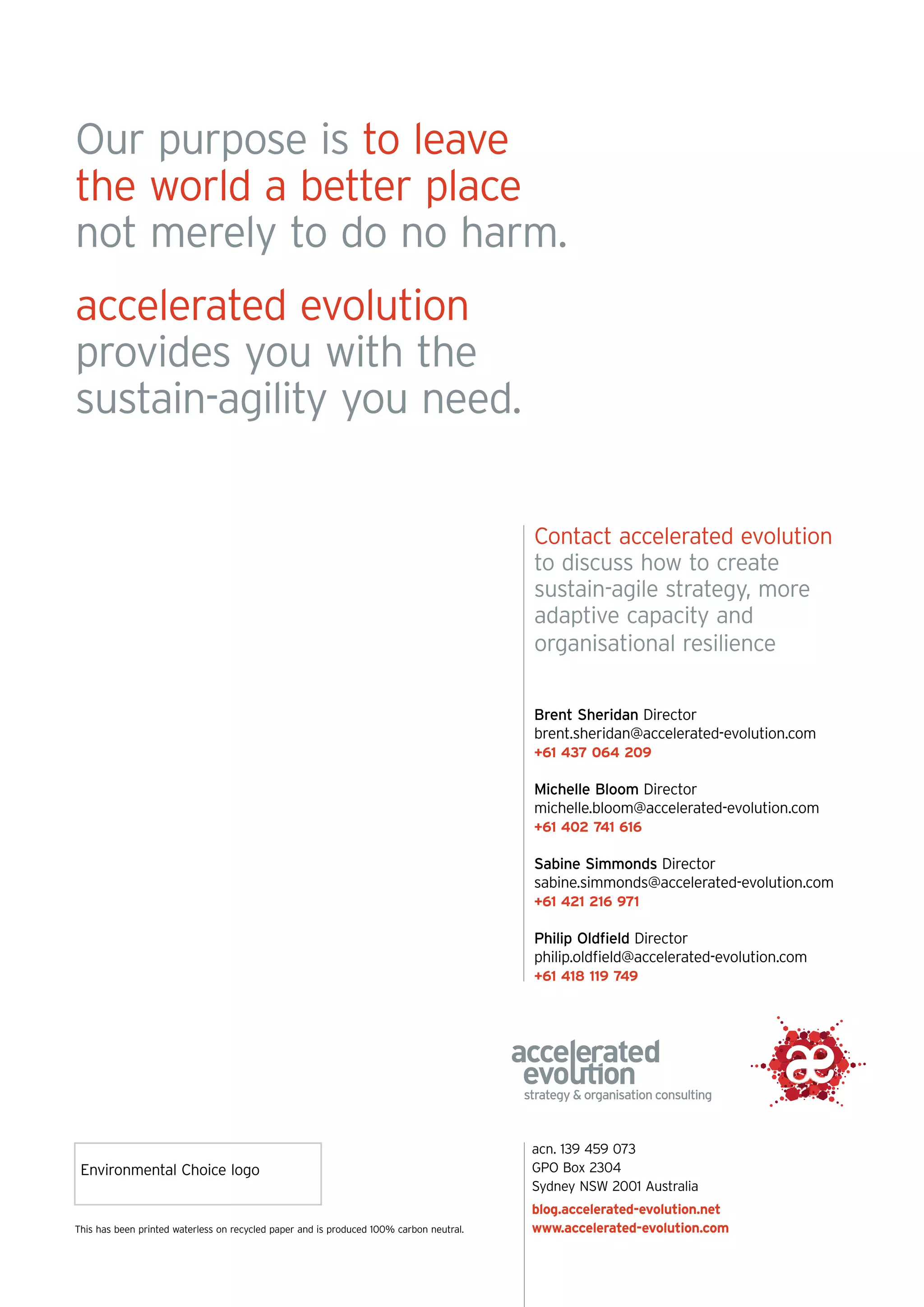 Accelerated Evolution Brochure 091214 | PDF | Business | Business and Finance