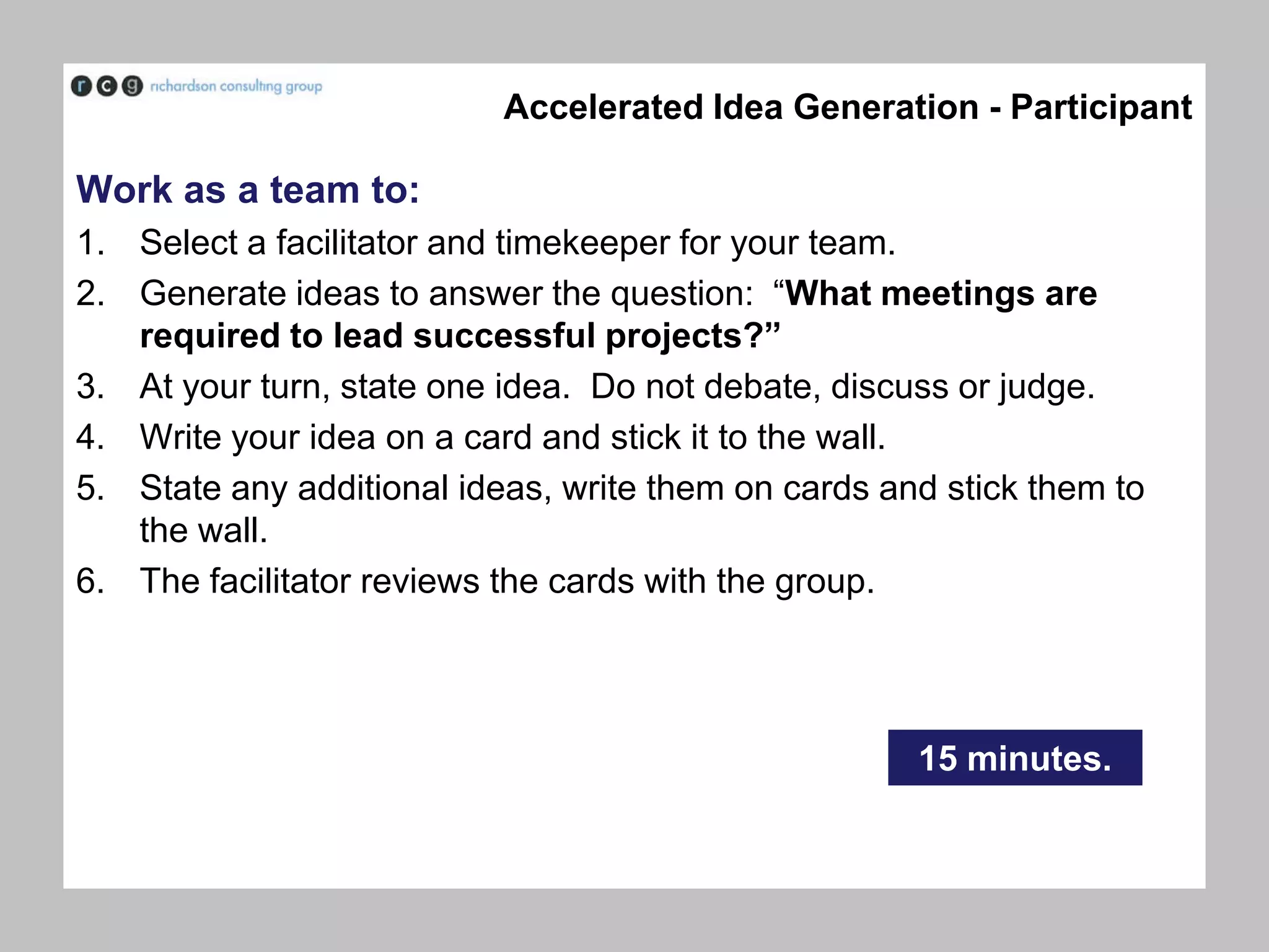 Accelerated Facilitation Workshop Final To Print | PDF