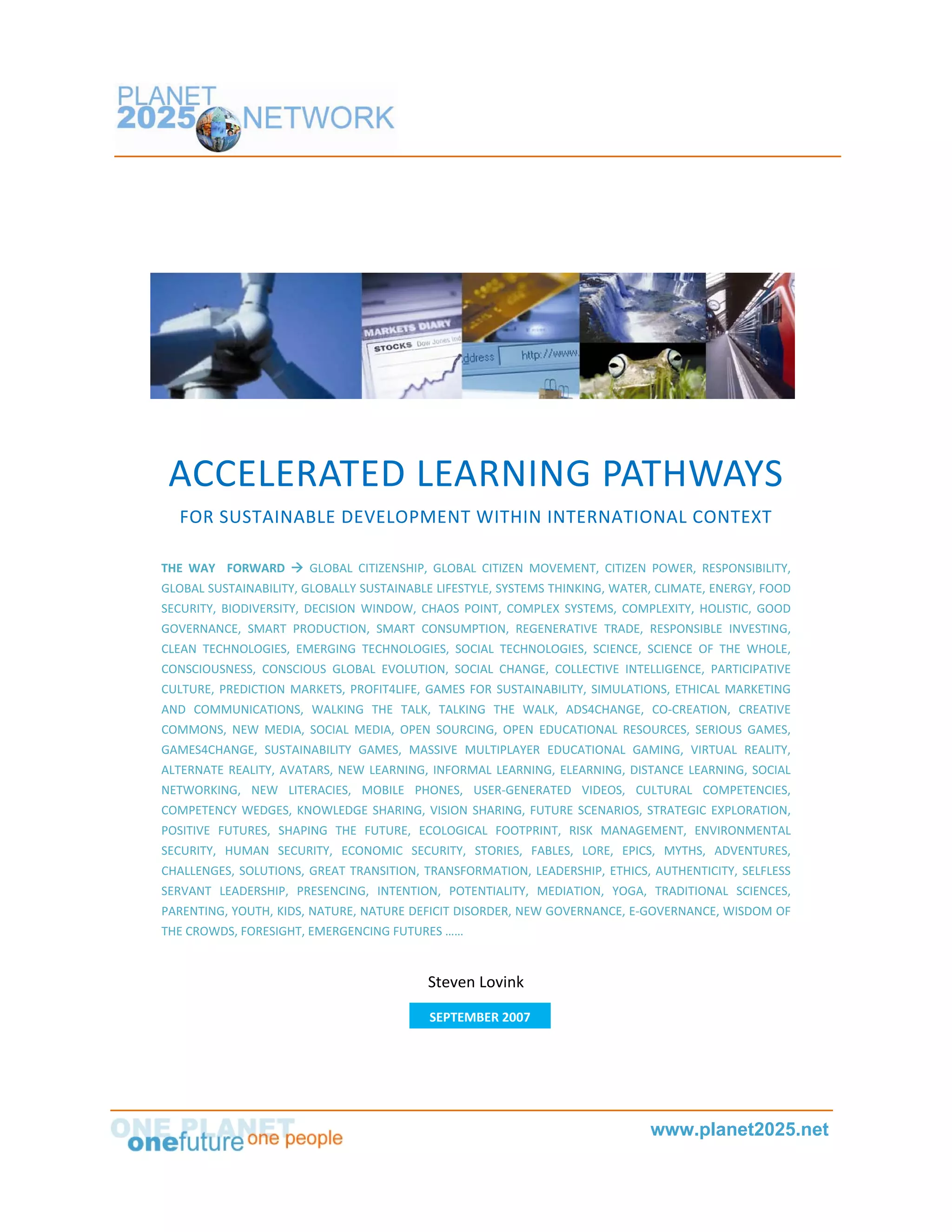 Accelerated Learning for Global Sustainability | PDF