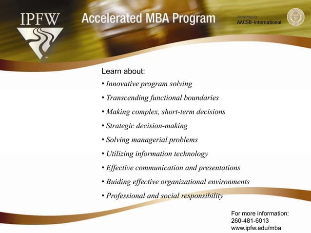 Accelerated MBA Program | PPTX | Undergraduate Education | College ...
