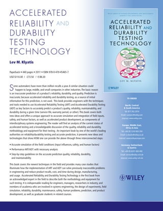 Accelerated reliability and durability testing technology flyer | PDF
