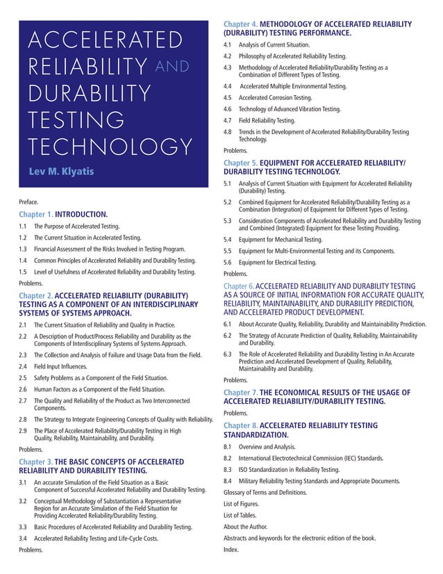 Accelerated reliability and durability testing technology flyer | PDF
