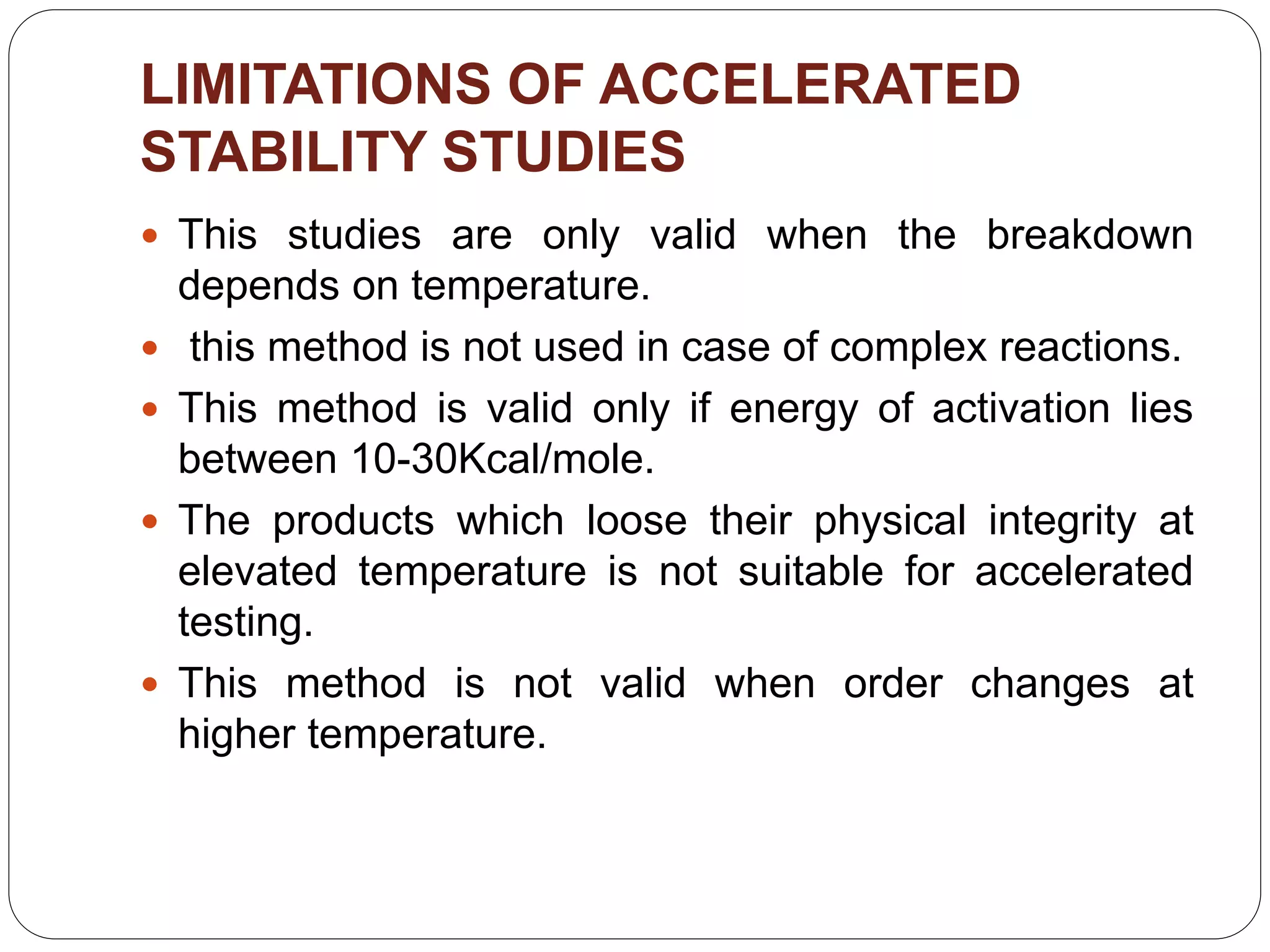 Accelerated stability studies | PPTX