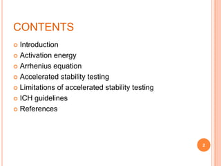 Accelerated stability testing | PPTX
