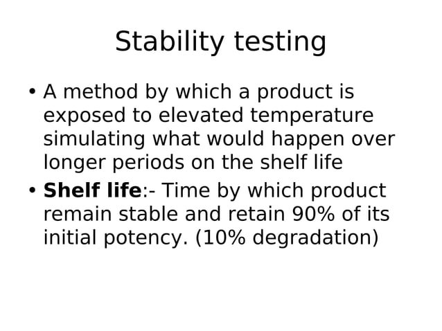 Accelerated stability testing | PDF | Chemistry | Science