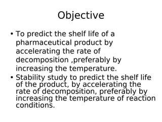 Accelerated stability testing | PDF