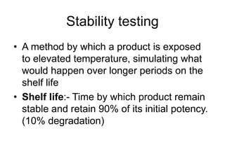 Accelerated stability testing v2 | PDF