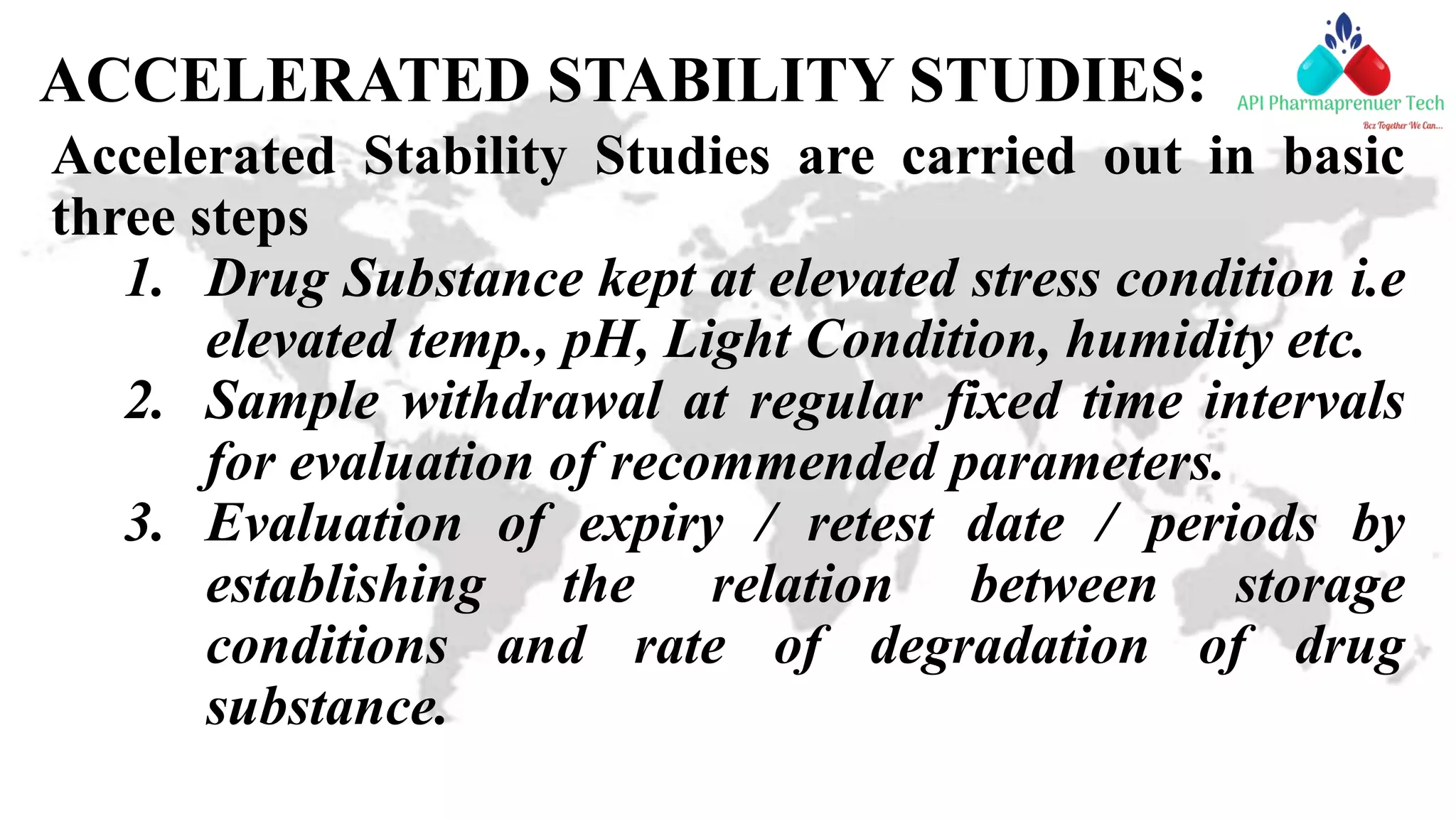 Accelerated stability studies & Expiry Date Calculation of drug ...