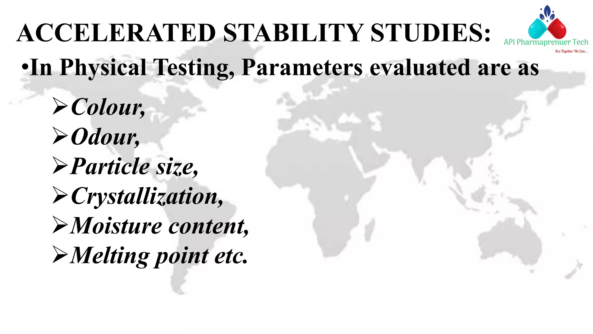 Accelerated stability studies & Expiry Date Calculation of drug ...