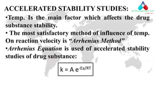 Accelerated stability studies & Expiry Date Calculation of drug ...