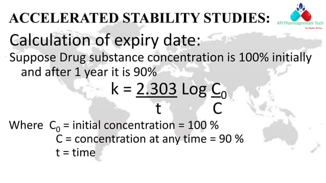 Accelerated stability studies & Expiry Date Calculation of drug ...