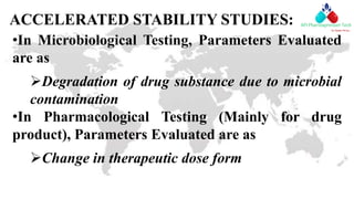 Accelerated stability studies & Expiry Date Calculation of drug ...