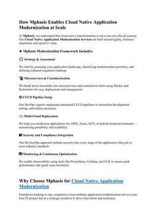 Accelerate Innovation with Cloud Native Application Modernization – A Future-Ready Approach by ...