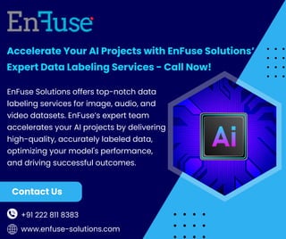 Accelerate Your AI Projects with EnFuse Solutions’ Expert Data Labeling Services - Call Now! | PPT