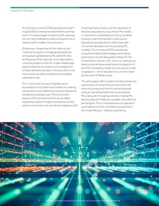 Accelerating Machine Learning as a Service with Automated Feature ...