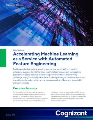 Accelerating Machine Learning as a Service with Automated Feature Engineering | PDF
