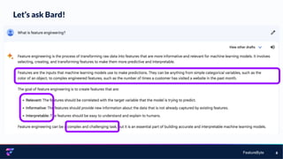 Accelerating Data Science through Feature Platform, Transformers, and GenAI | PPT